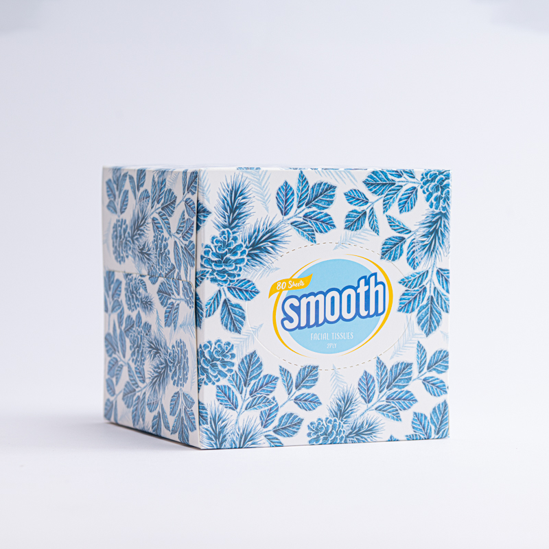 Smooth Facial Tissue Cube Box – 80 Tissues – Andre Distribution ...